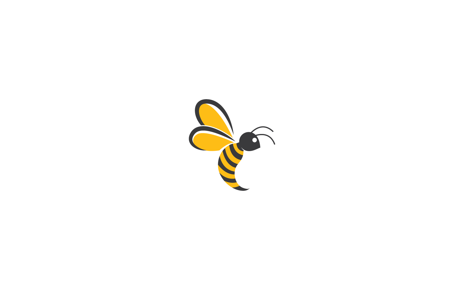 Bee icon Logo illustration vector design - TemplateMonster