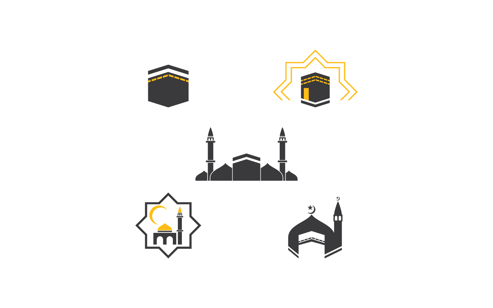 Kaaba icon logo vector design #472400 - TemplateMonster