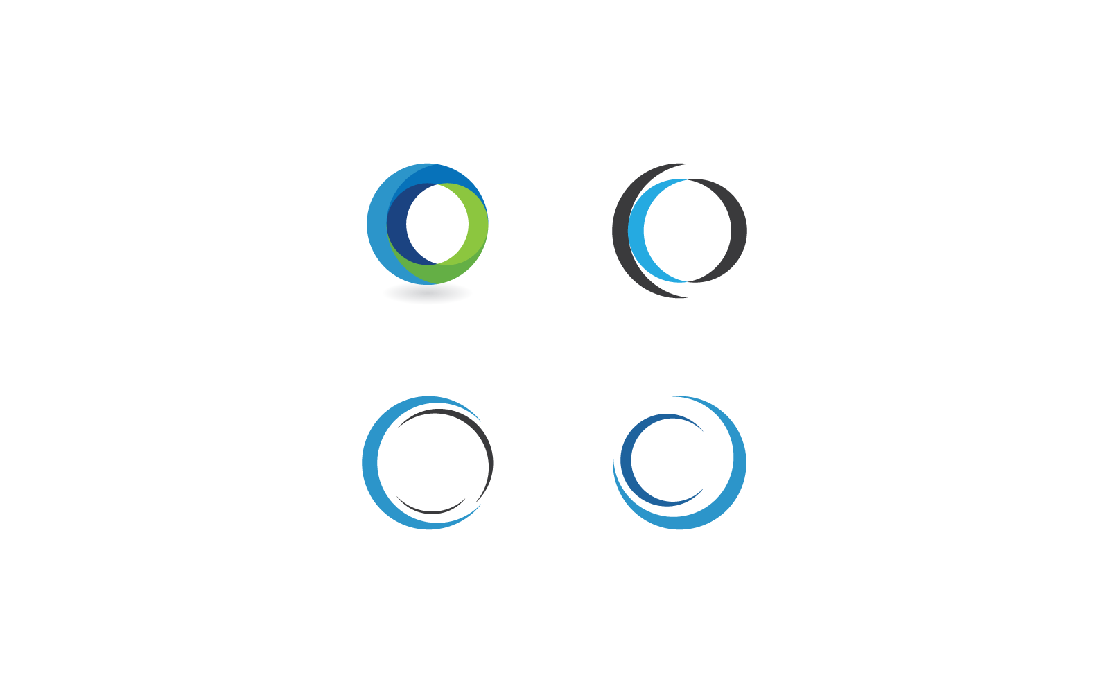 Modèle d'icône d'illustration de logo de cercle