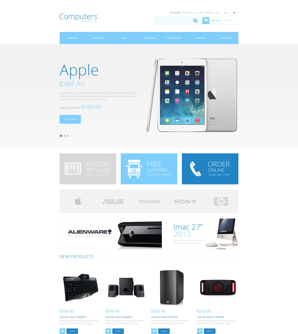 Computer Store Responsive Magento Theme #47674