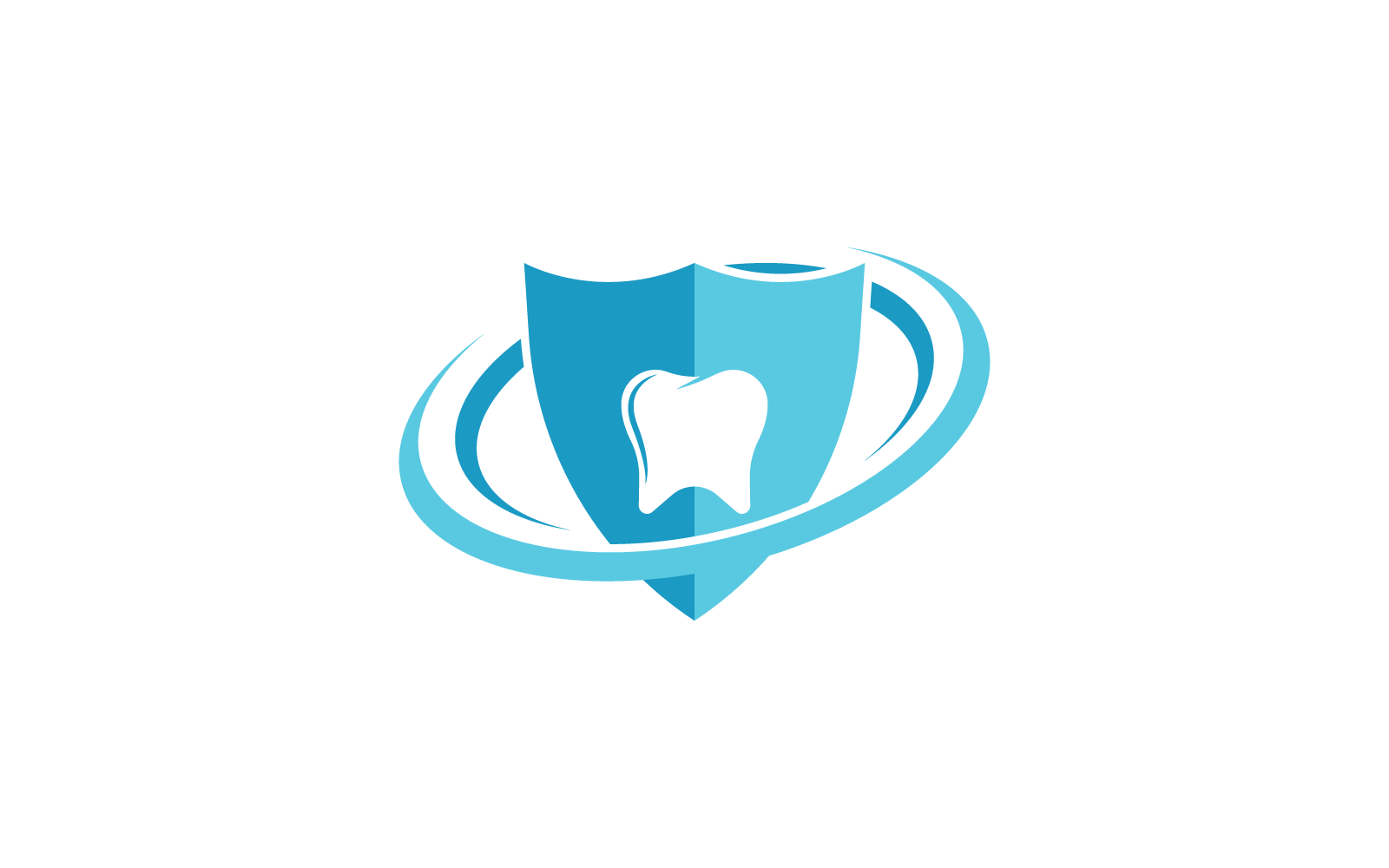 Dental care logo vector flat design template
