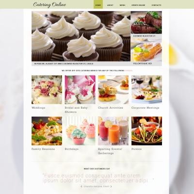 14+ Best Catering Website Templates