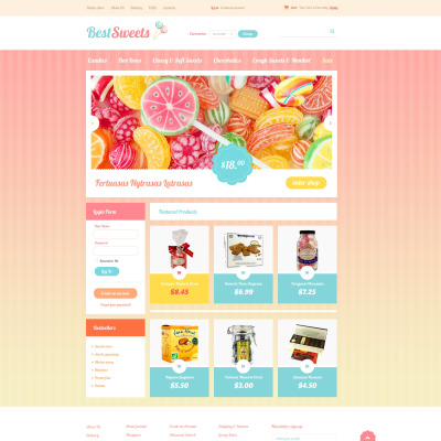 Sweet Shop Templates | TemplateMonster