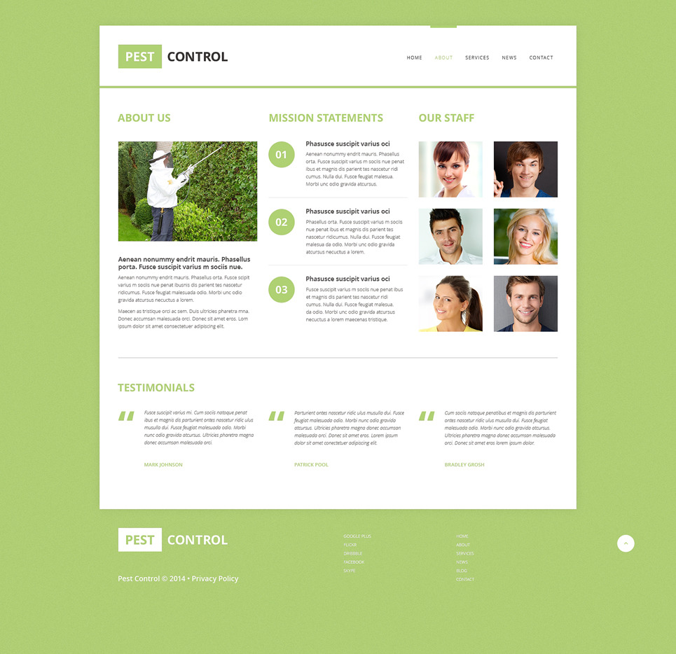 Pest Control Responsive Website Template 49210 By WT Website Templates
