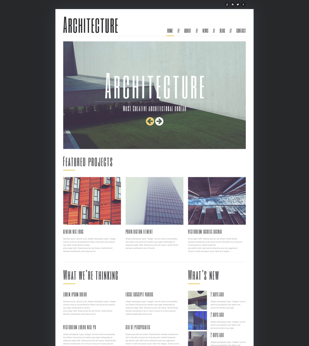 Minimalism in Architecture Joomla Template #49486