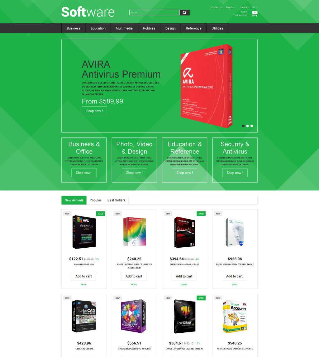 Software Store PrestaShop Theme #50492