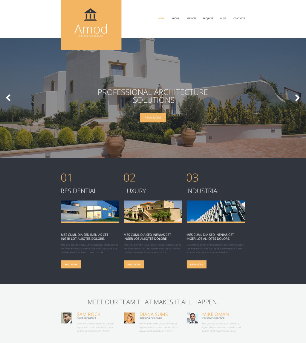 Tema WordPress #50664 per Un Sito di Architettura