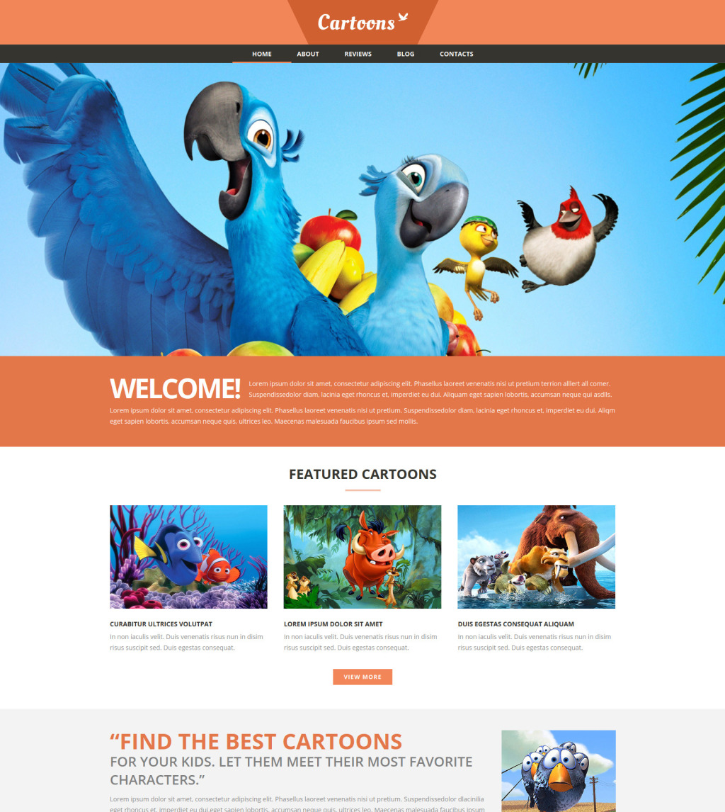 Cartoons Land Joomla Template #50860