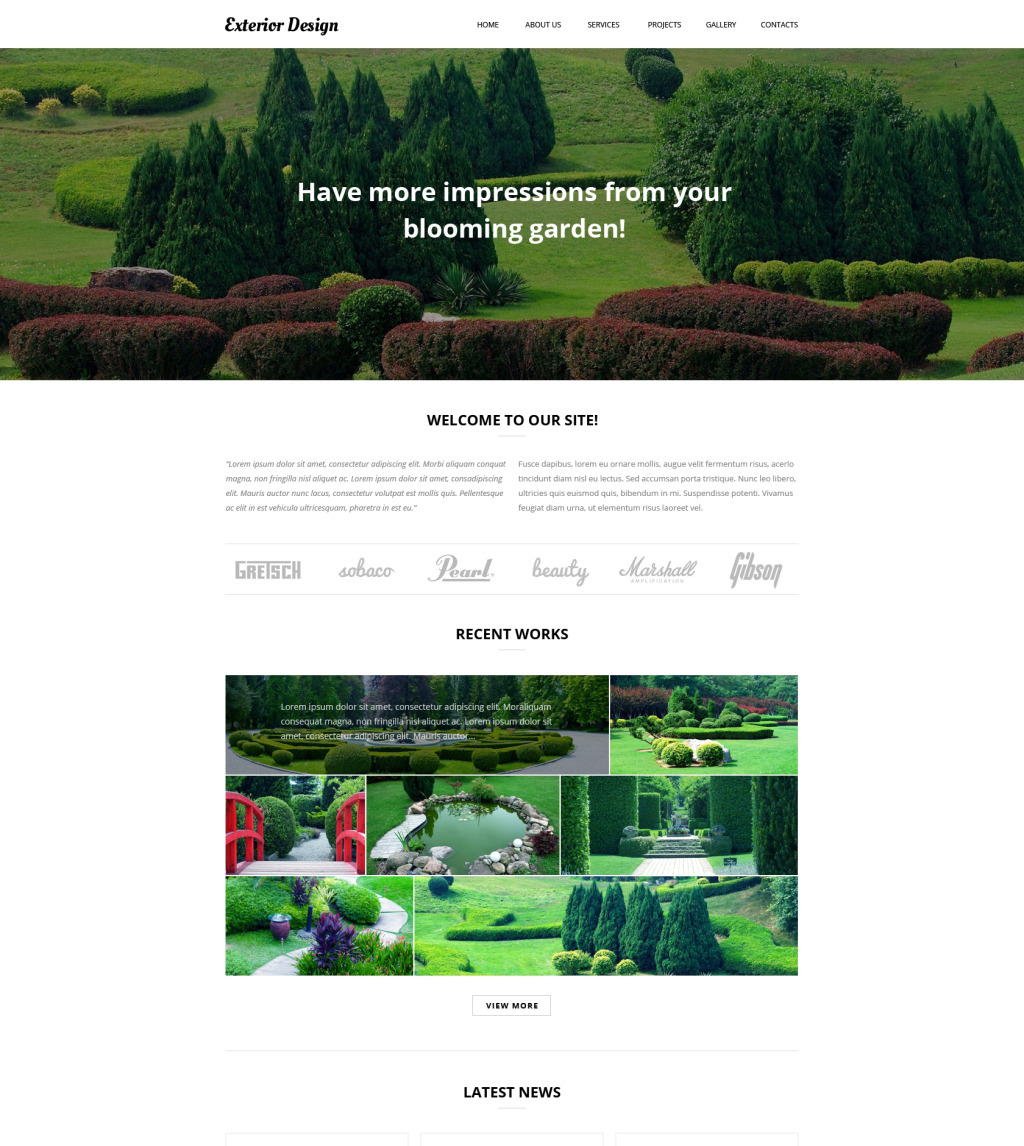 Garden Design Responsive Website Template #50866