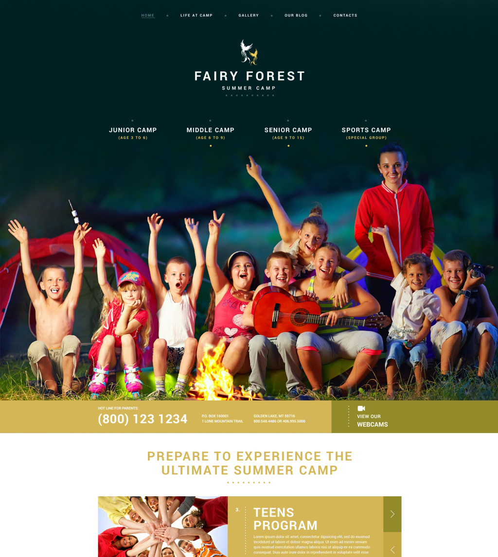 Kids Summer Camps WordPress Theme #51029