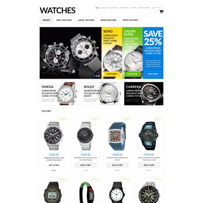 Watches Templates | TemplateMonster