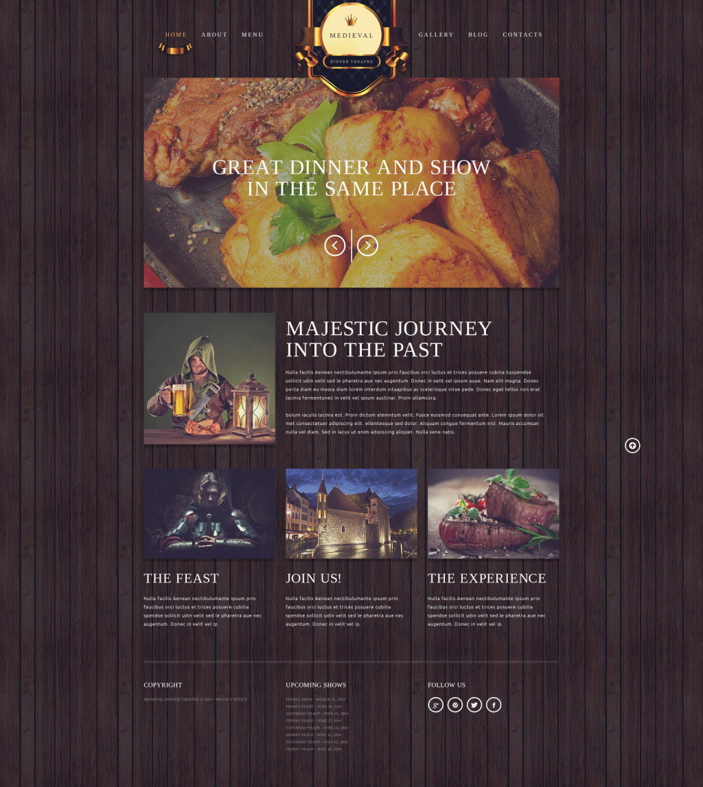 Cafe and Restaurant Responsive Website Template #51195