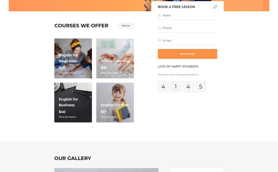 Free Website Template - Learning Center