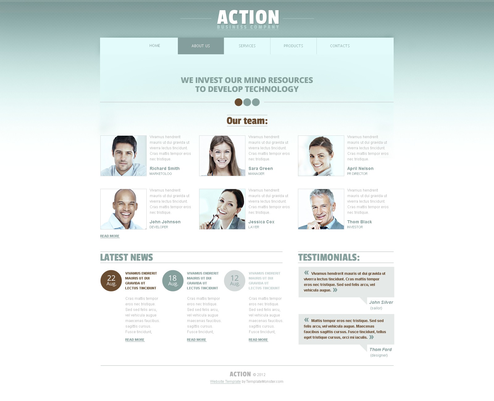 Free Business HTML5 Website Template Template Web №51601