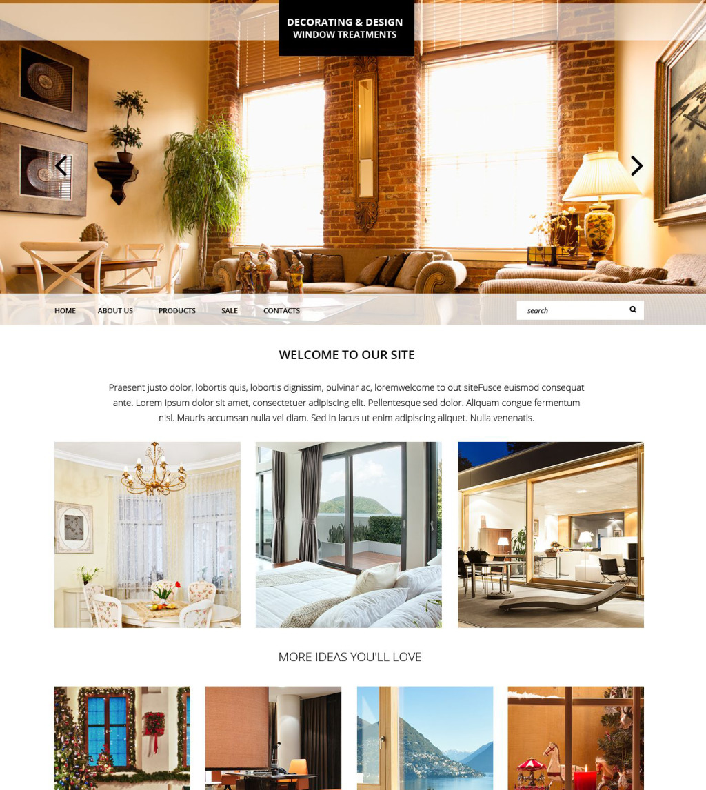 Live demo for Home Decor Responsive Website Template #51857