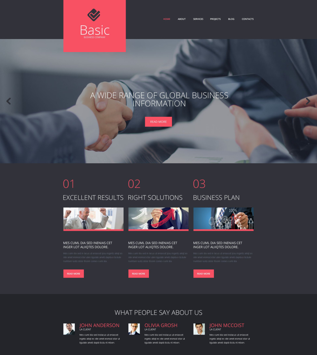 Business & Services Responsive WordPress Theme #52052