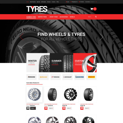 Tires Templates | Wheels Templates | TemplateMonster