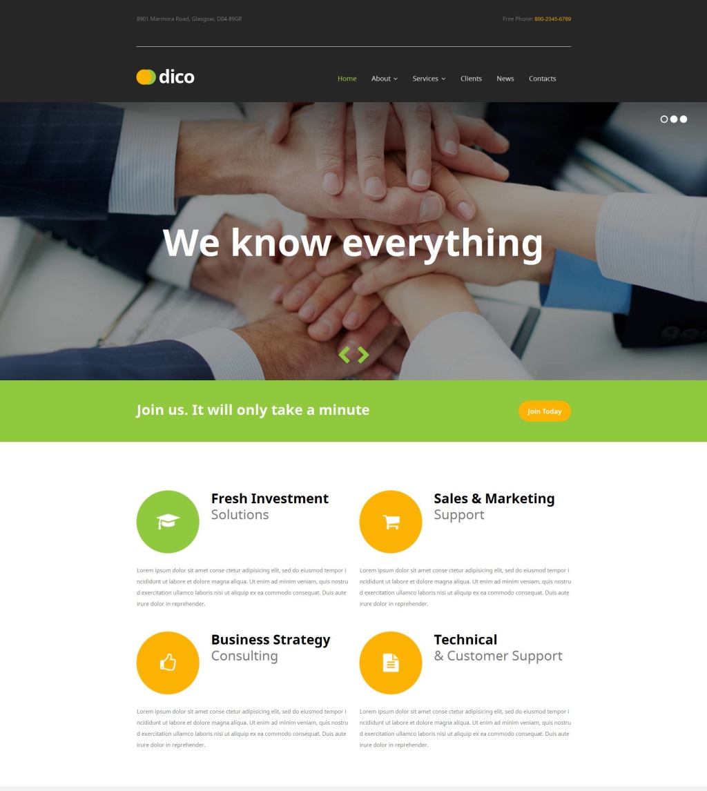 How to Build a Website for Business | Responsive Moto CMS 3 Template #52345