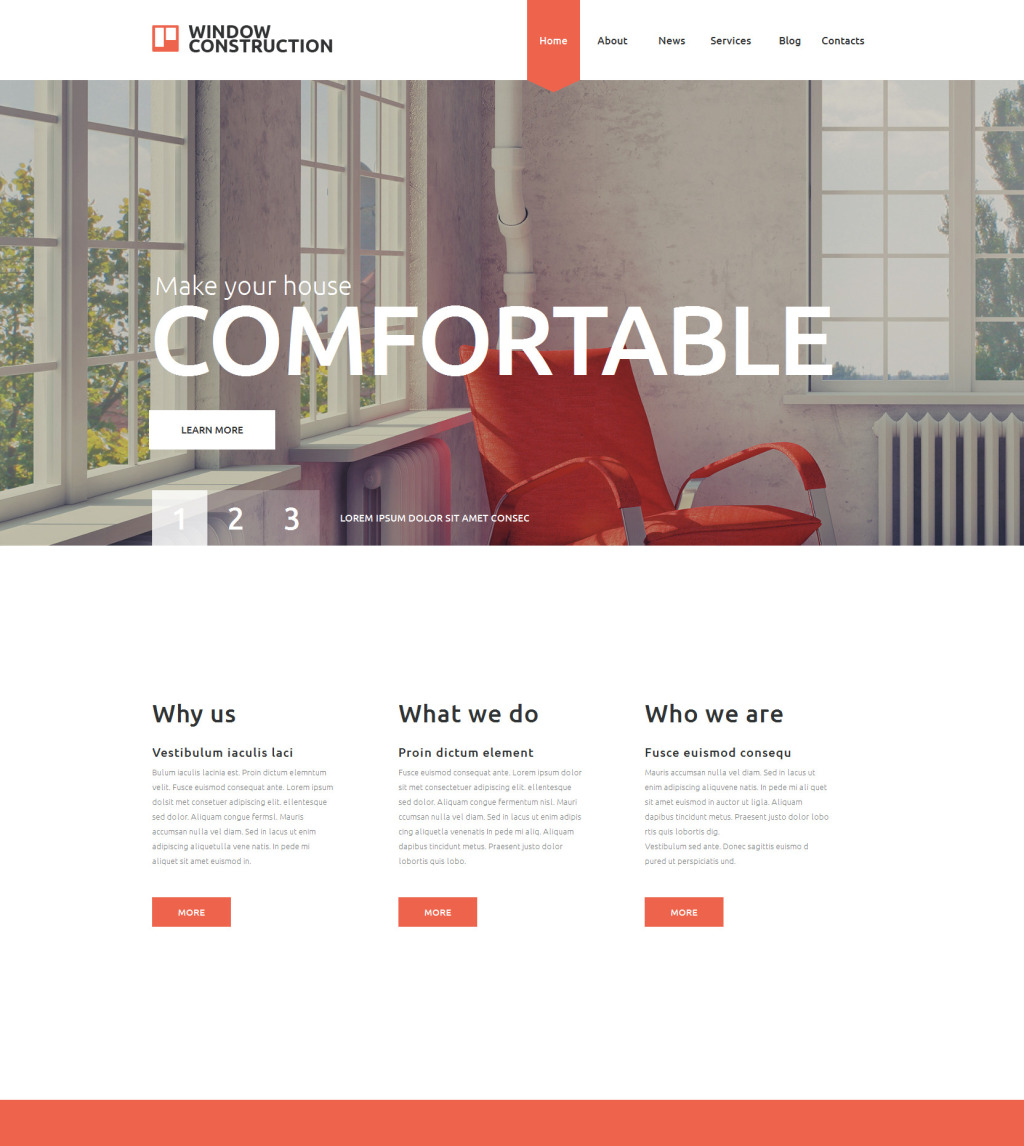 Window Construction Website Template #52398
