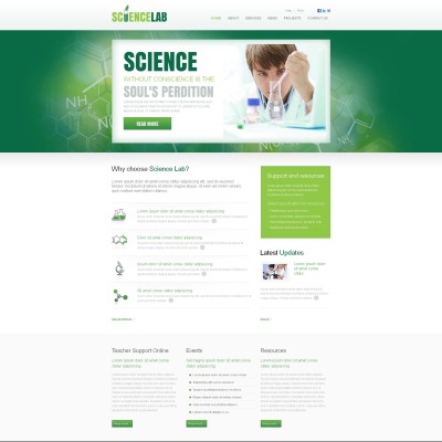 Science Lab Templates | TemplateMonster