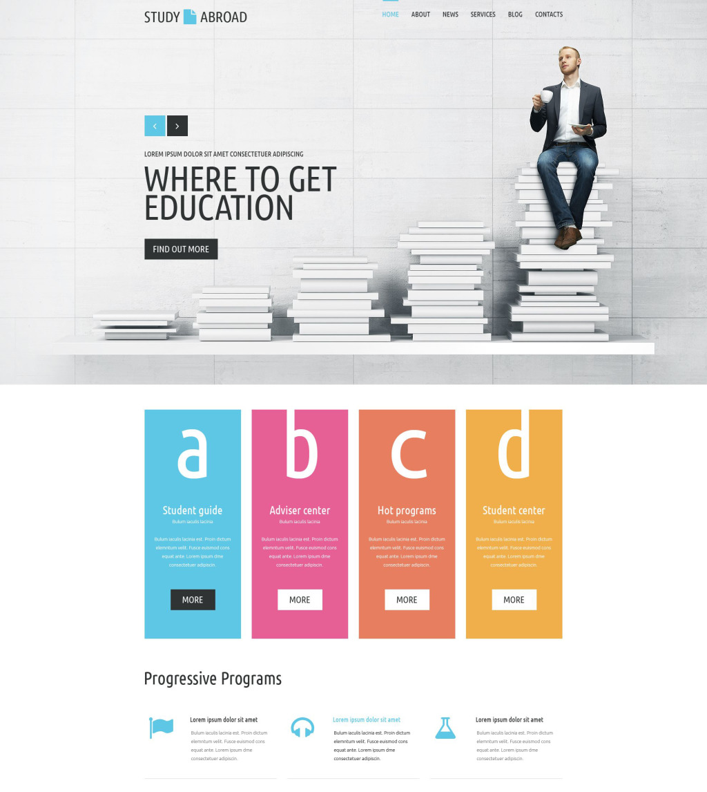 Study Abroad Website Template #52738