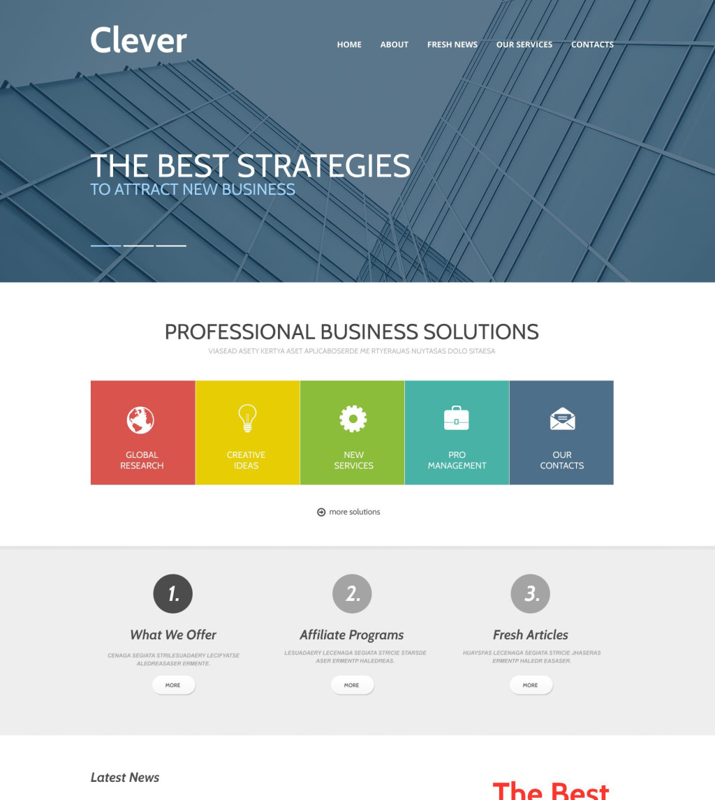 Business & Services Responsive Website Template #52929