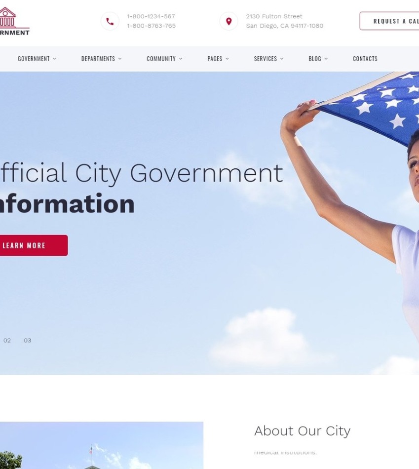 Official City Government Multipage HTML template