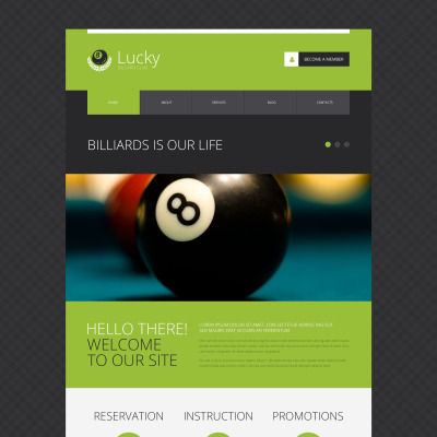 Billiards Website Templates