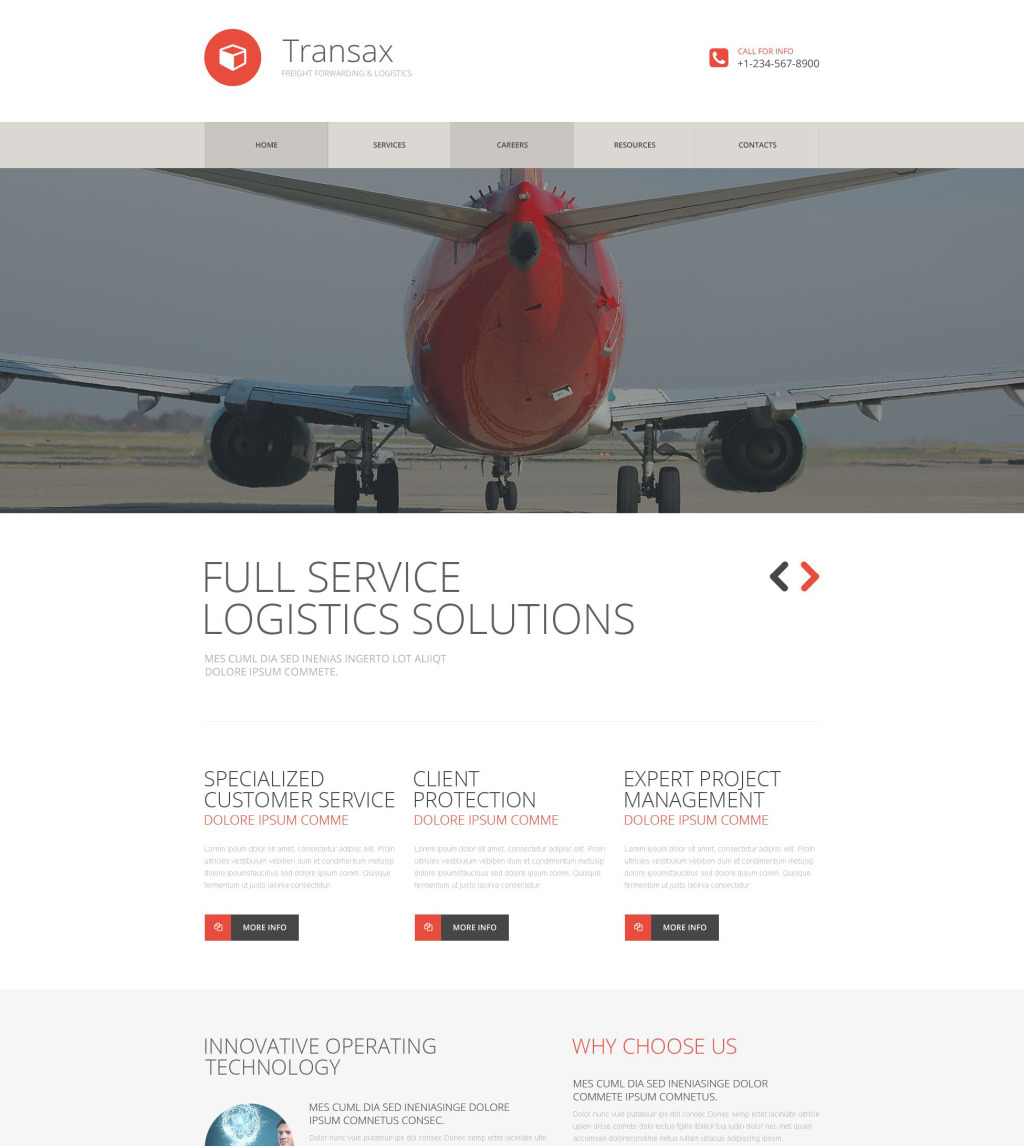 Transportation Services Website Template