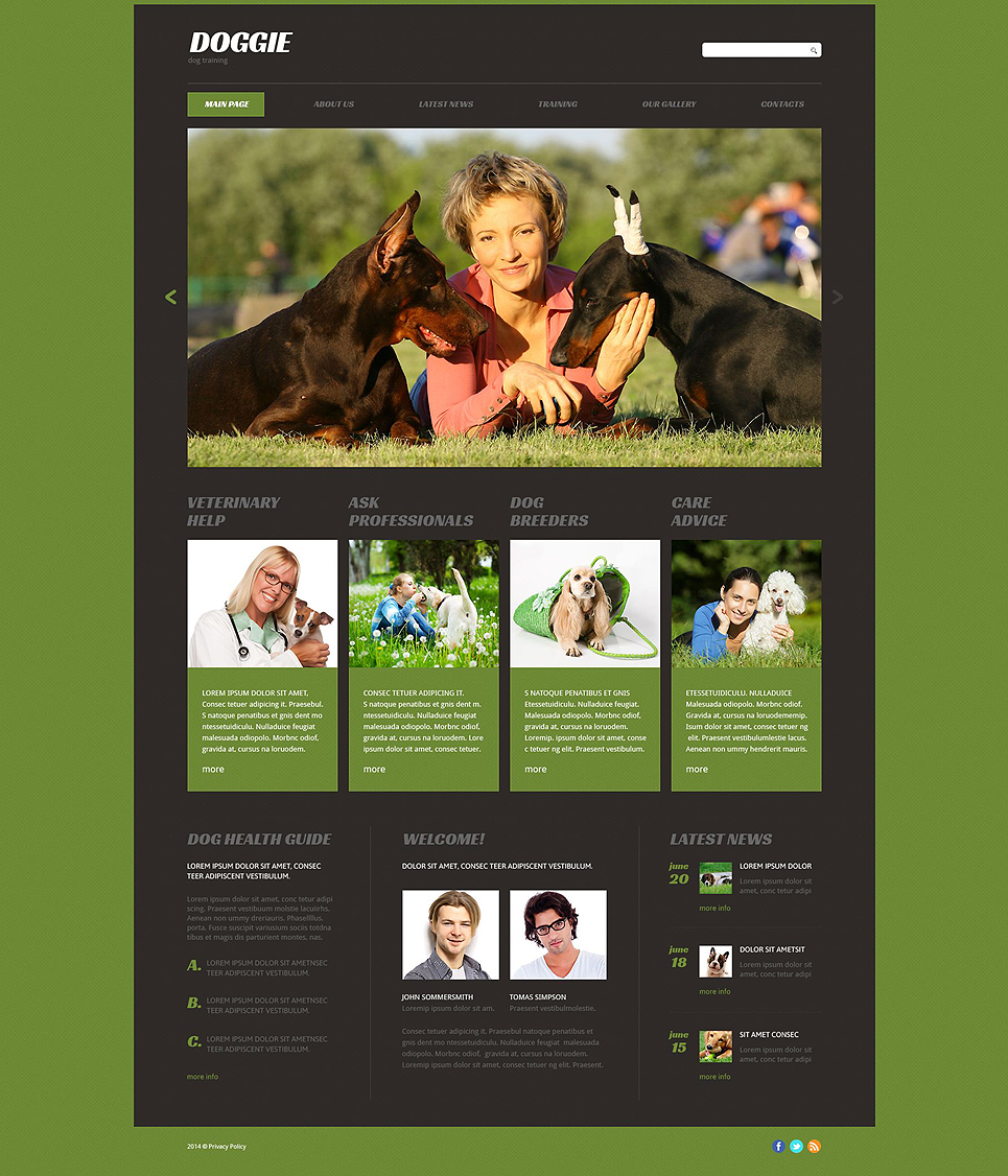 Dog Training Website Template