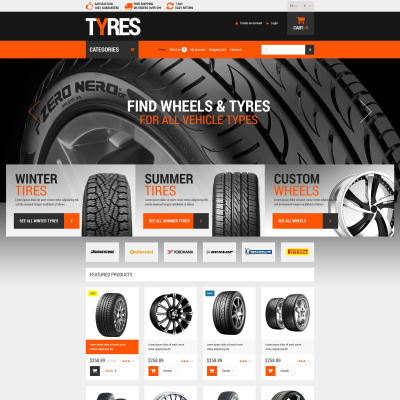Tires Templates | Wheels Templates | TemplateMonster