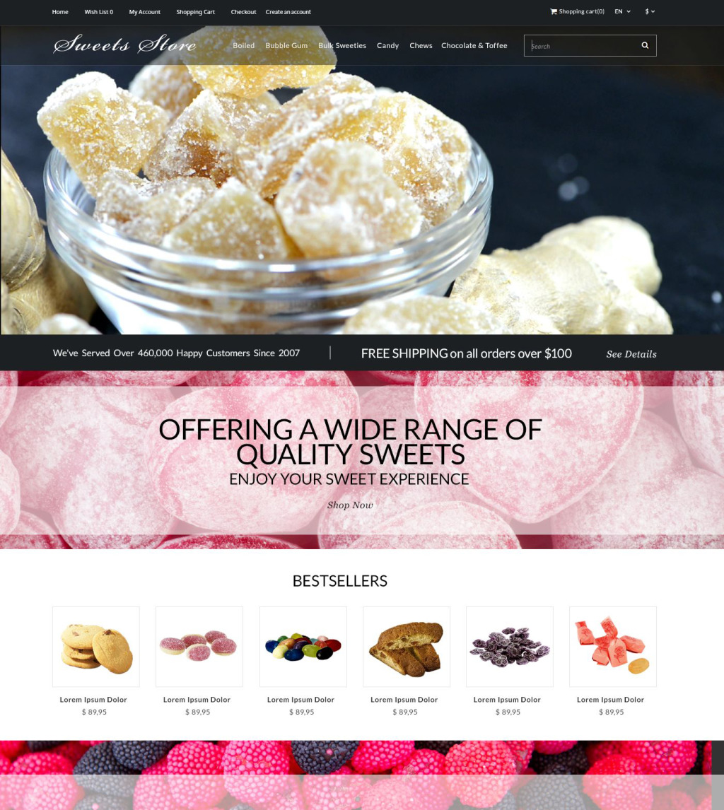 Candy Shop OpenCart Template