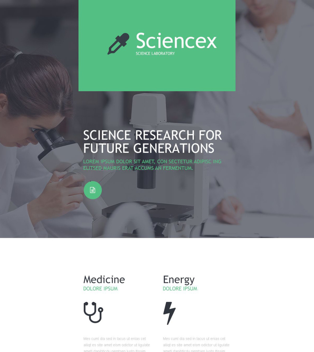 Science Lab Responsive Newsletter Template #53565