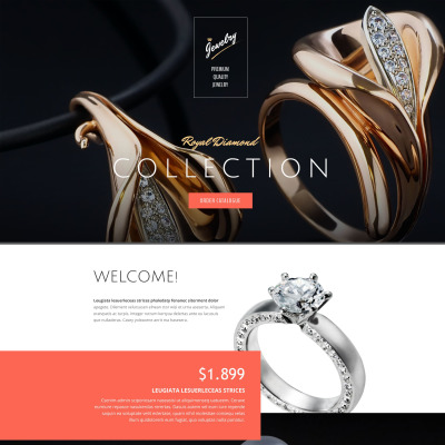 Jewelry Landing Page Templates | TemplateMonster