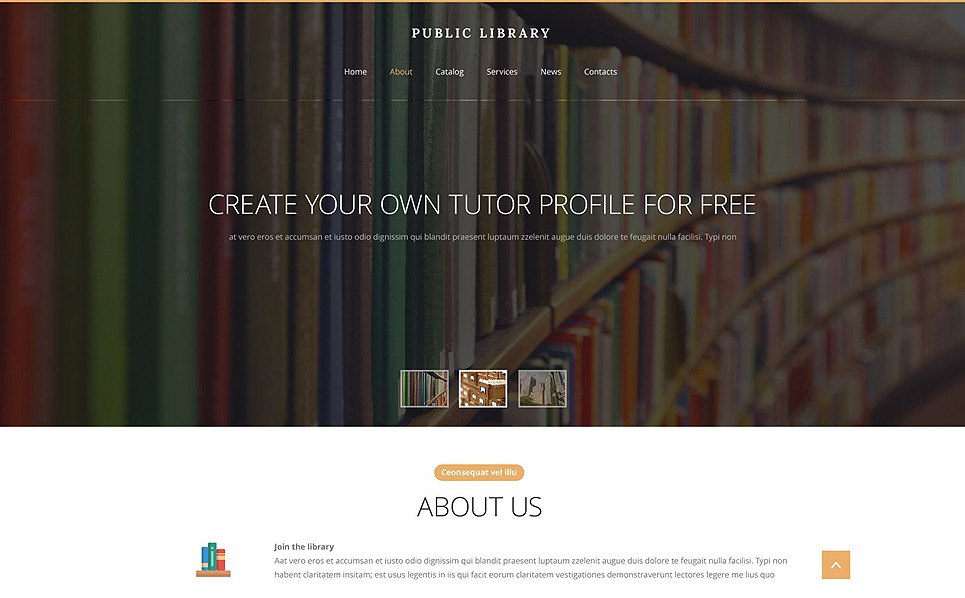 Public Library Website Template