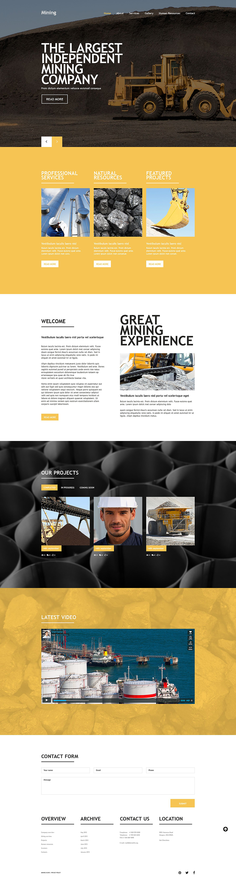 Mining Website Template Mining Website Template
