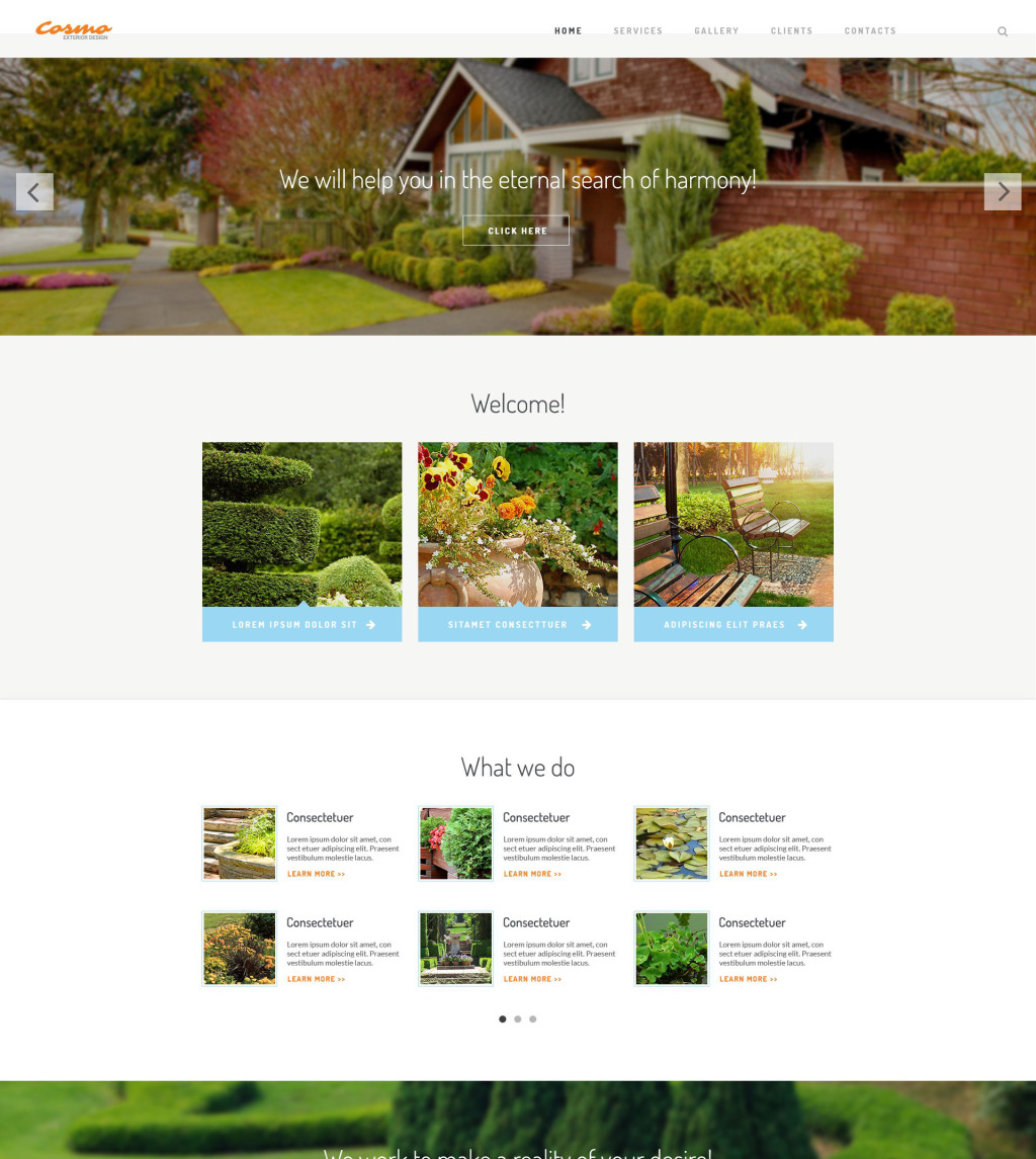 Exterior Design Responsive Website Template #54566