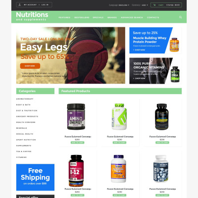 Nutrition Store Templates | TemplateMonster