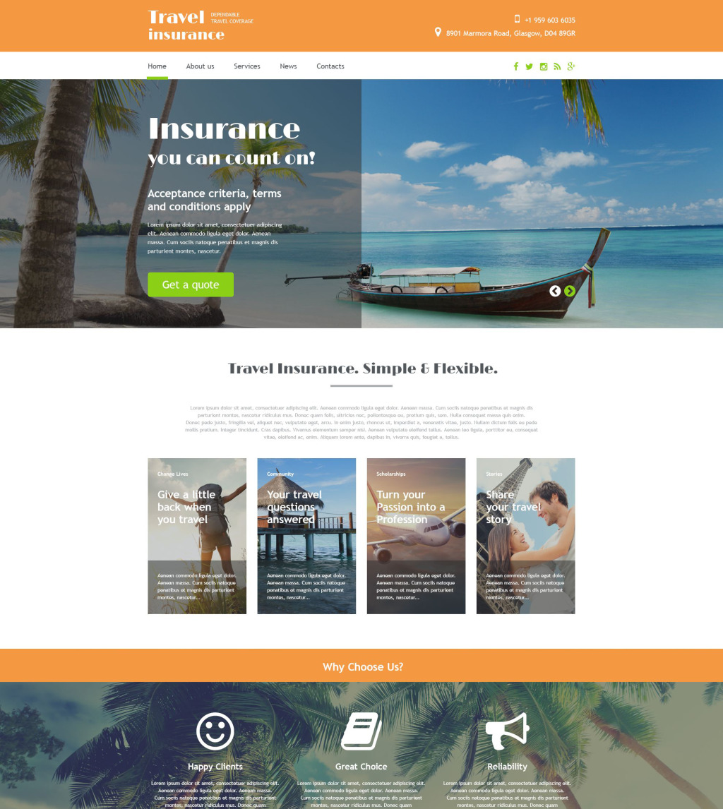 Template Siti Web #54874 per Un Sito di Agenzia di Viaggi