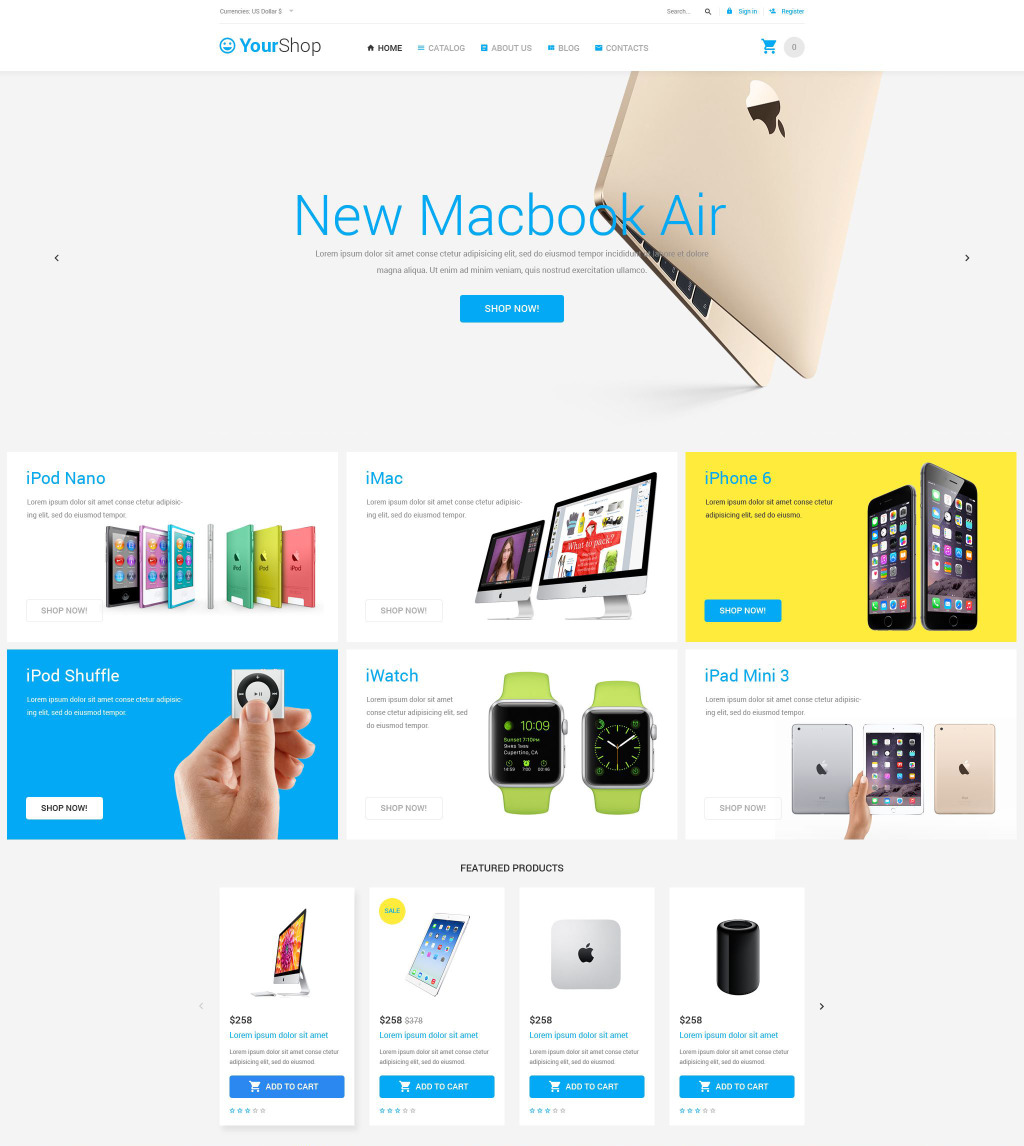 Electronic Store VirtueMart Template