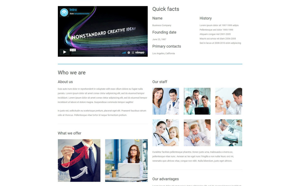 Free Business Responsive Website Template