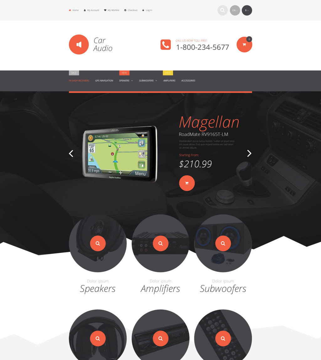 Car Audio Magento Theme