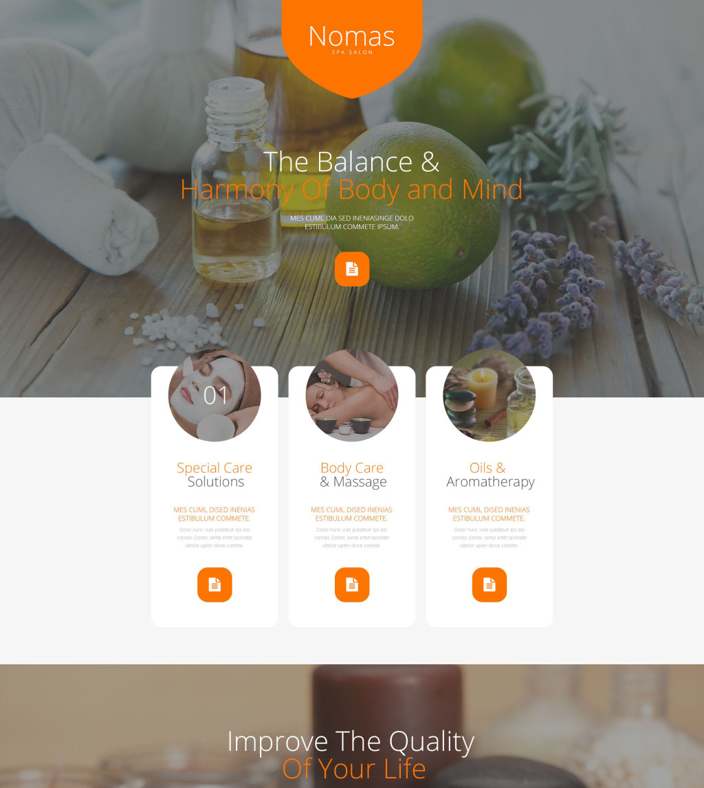 Spa Accessories Responsive Landing Page Template #55206