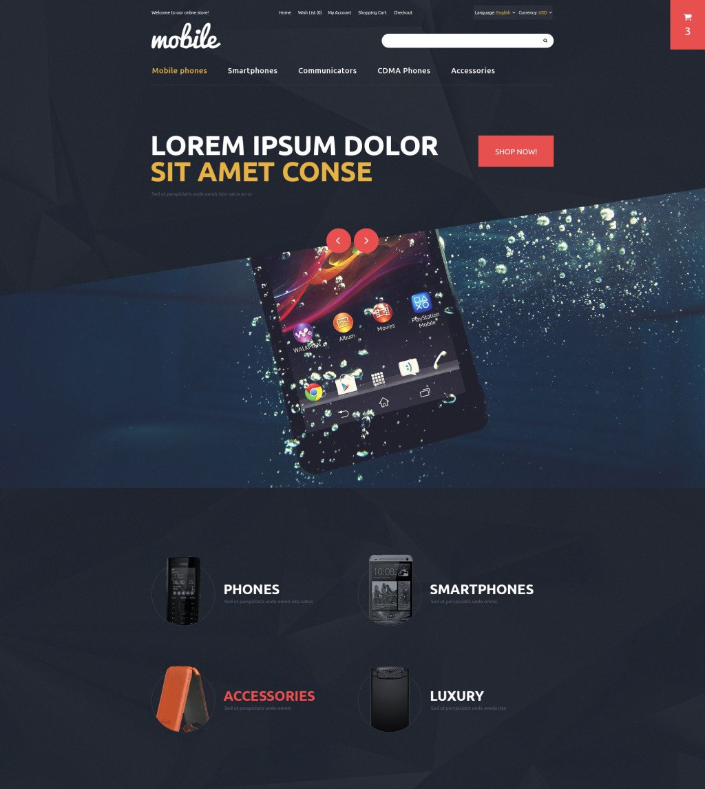 Cell Phones OpenCart Template