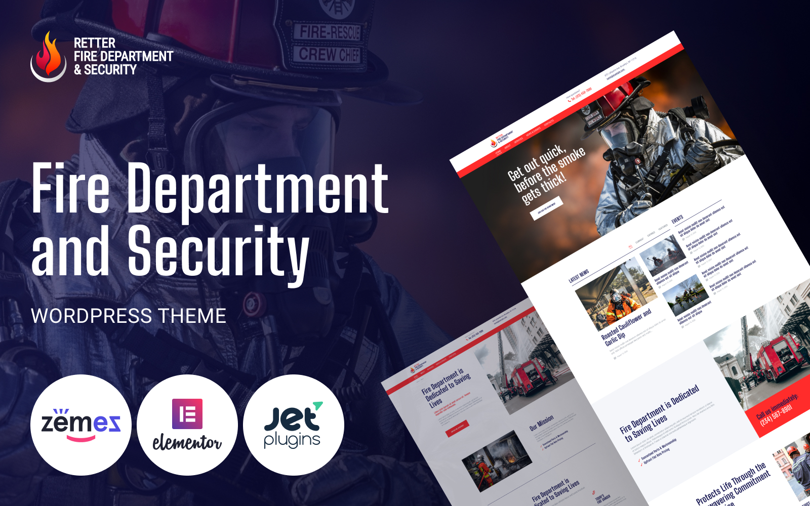 Retter – Fire Department and Security WordPress Theme – Zemez