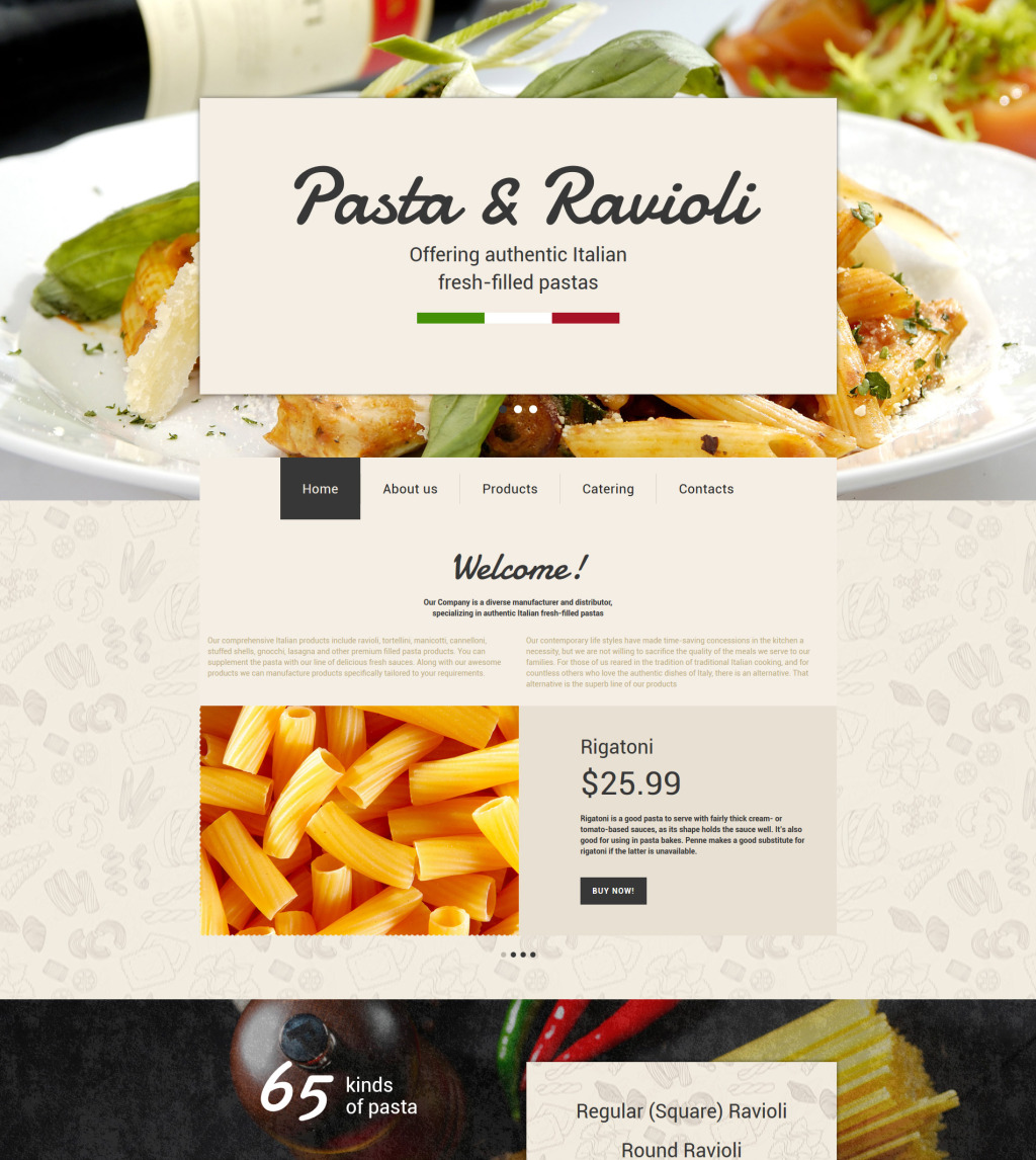 Italian Restaurant Website Template