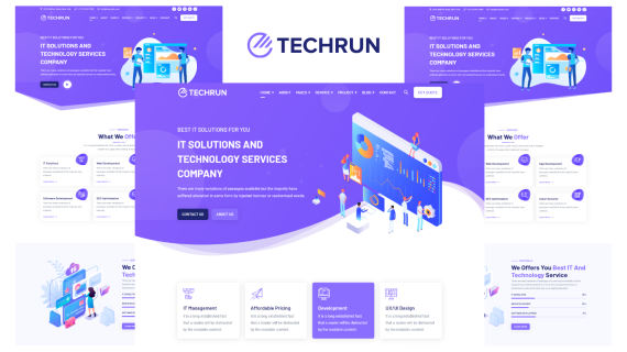 Techrun - IT Solutions And Technology HTML5 Template #223811