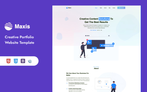 Maxis - Personal Portfolio HTML Template #268368