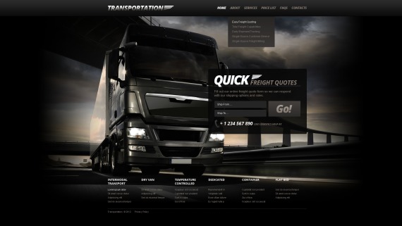 Transportation Website Template #40509