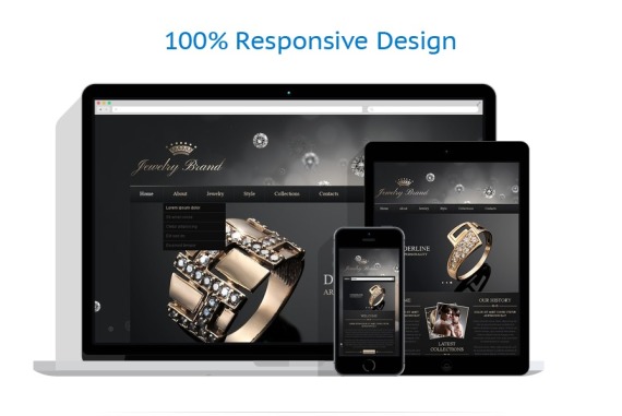 Jewelry Responsive Website Template #41287